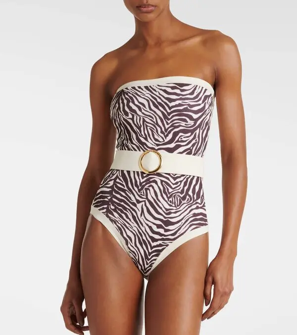 ALEXANDRA MIRO Whitney Zebra-print Swimsuit