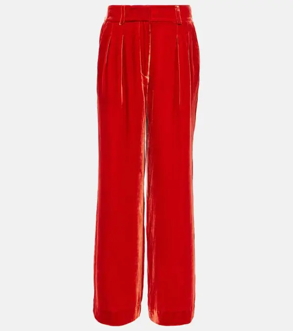 Ulla Johnson Veronica Wide-leg Velvet Trousers