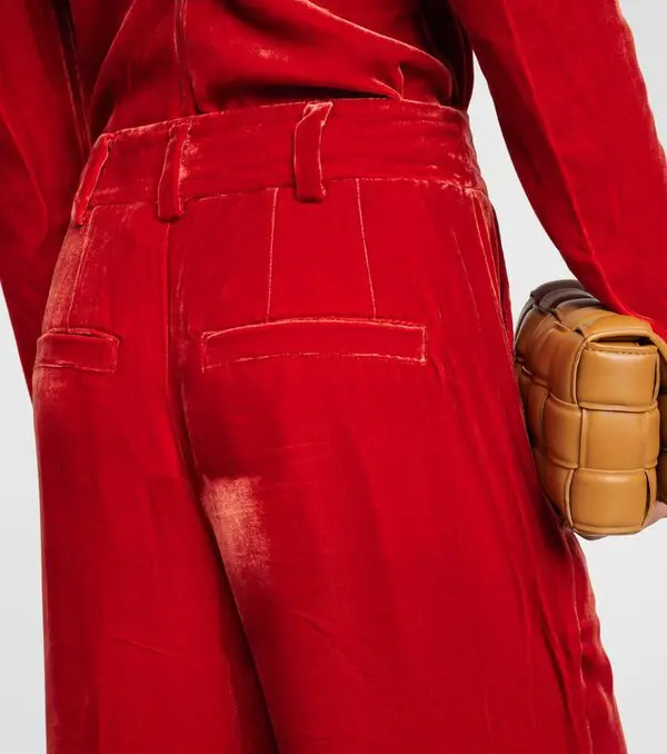 Ulla Johnson Veronica Wide-leg Velvet Trousers
