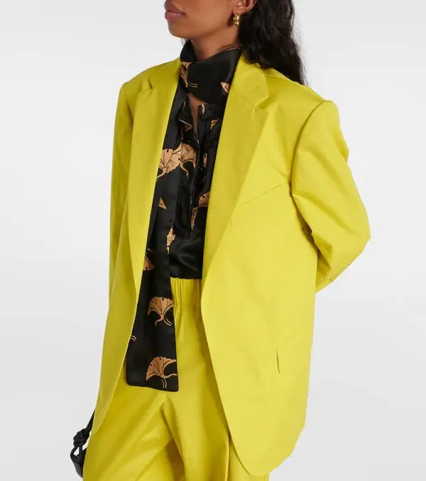 Dries Van Noten Oversized Cotton Poplin Blazer