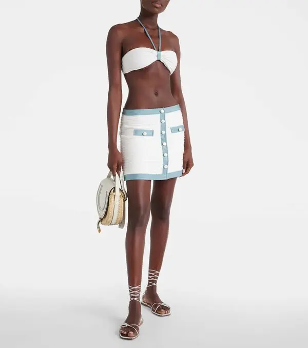 ADRIANA DEGREAS Jacquard Mini Skirt