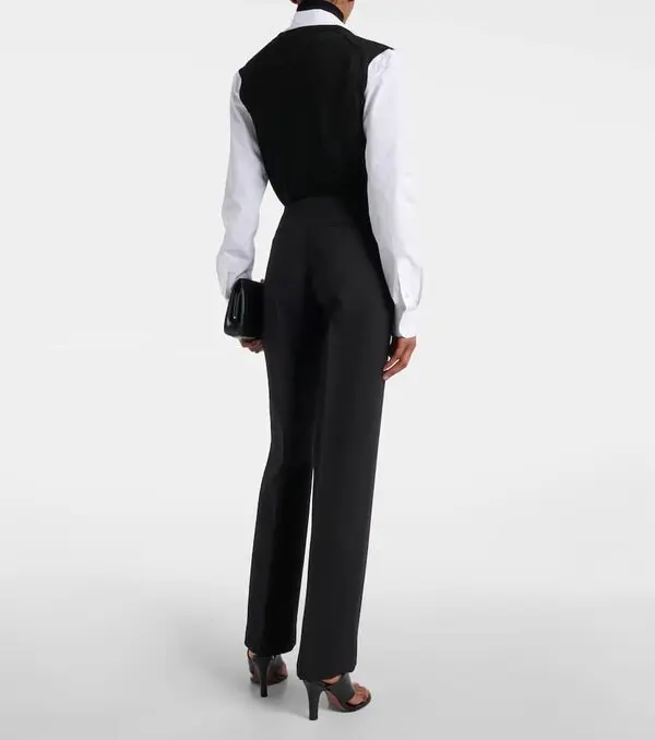 THE ROW Vesco Wool Straight Leg Pants