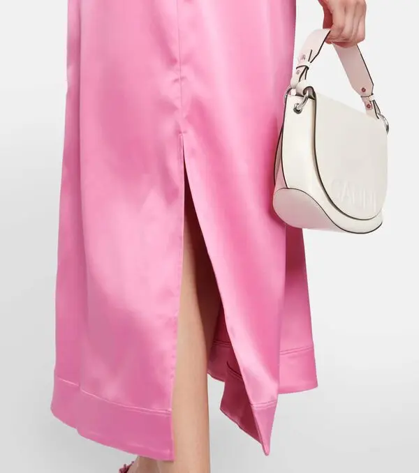 GANNI Satin Midi Dress