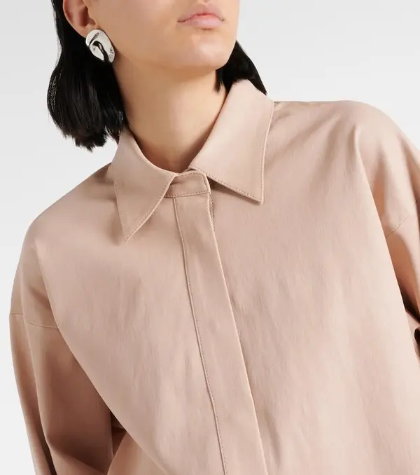Stouls Simone Leather Shirt - Beige