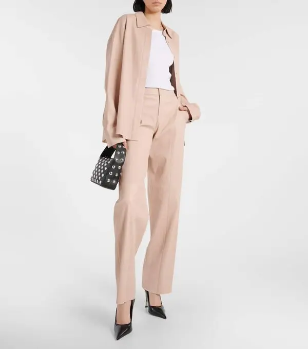 Stouls Simone Leather Shirt - Beige