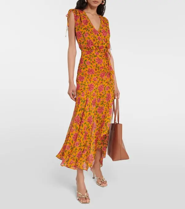 Veronica Beard Dovima Silk Midi Dress