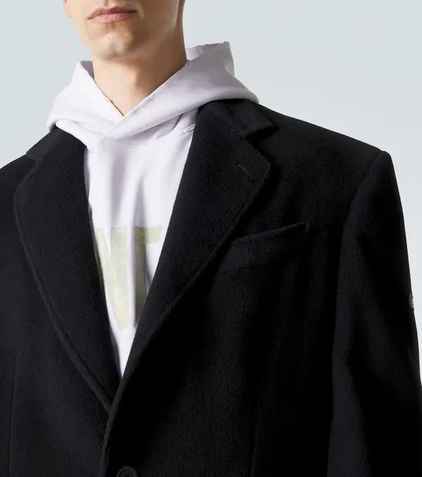 Balenciaga Wool Chesterfield Coat