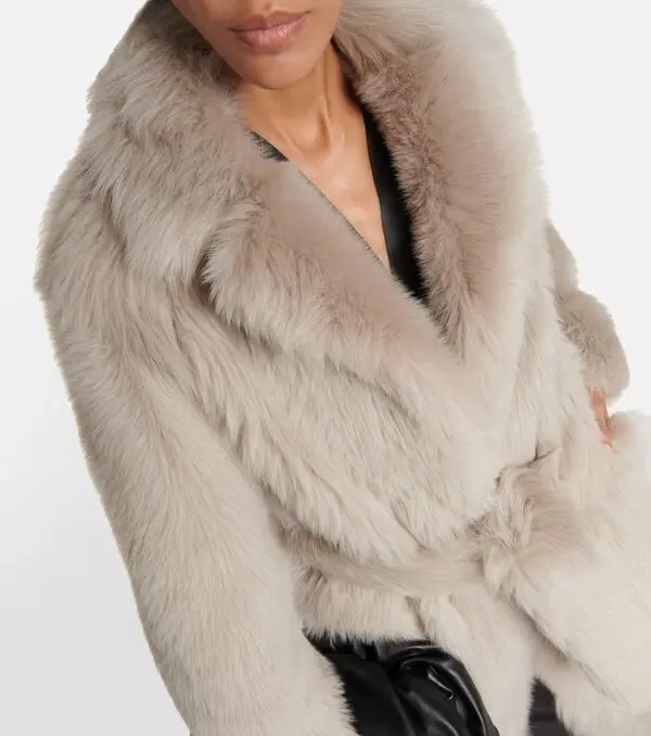 Bottega Veneta Belted Shearling Coat