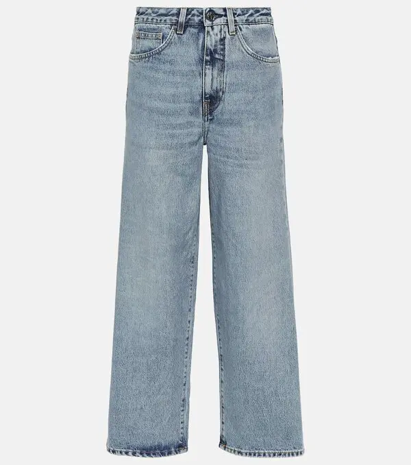 TOTEME High-rise Wide-leg Jeans In Worn