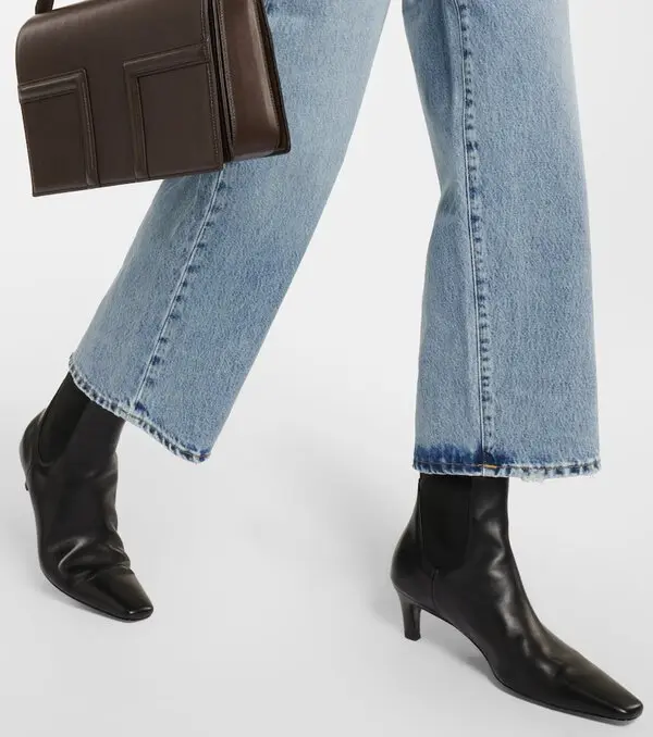 TOTEME High-rise Wide-leg Jeans In Worn