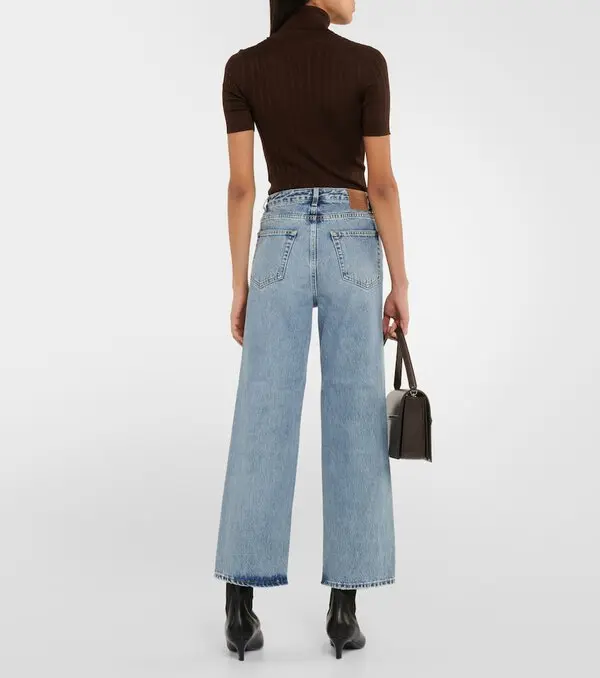 TOTEME High-rise Wide-leg Jeans In Worn