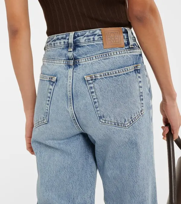 TOTEME High-rise Wide-leg Jeans In Worn