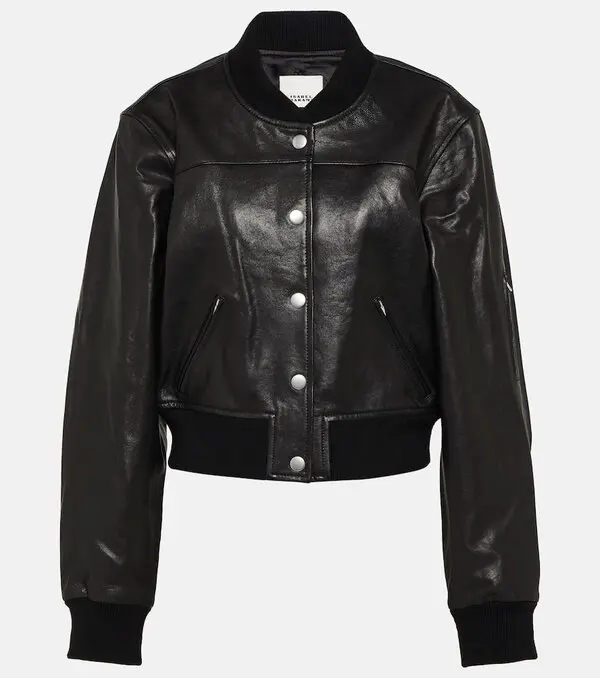 Isabel Marant Étoile Adriel Leather Bomber Jacket