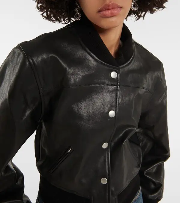 Isabel Marant Étoile Adriel Leather Bomber Jacket