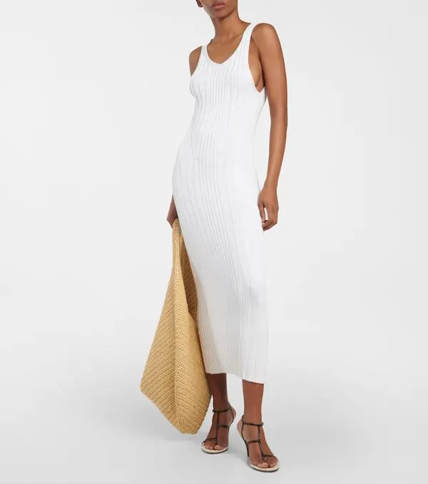 Khaite Ottilie Cotton-blend Midi Dress