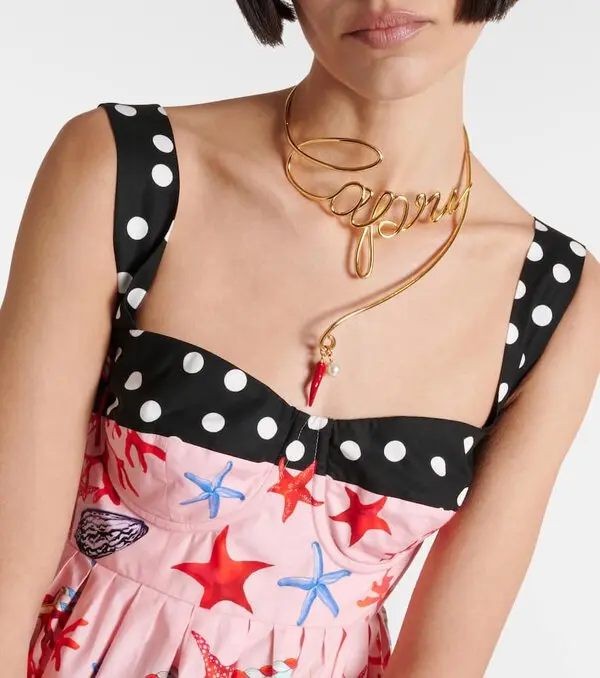 Dolce & Gabbana Capri Printed Cotton Minidress