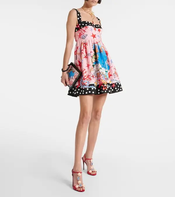 Dolce & Gabbana Capri Printed Cotton Minidress