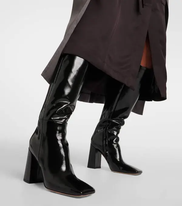 GIANVITO ROSSI Patent Leather Knee-high Boots