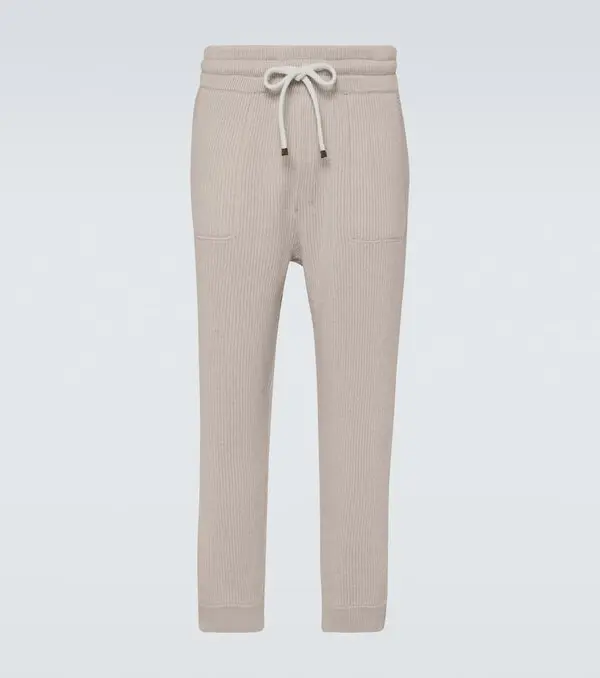 Brunello Cucinelli Cashmere Sweatpants - Beige