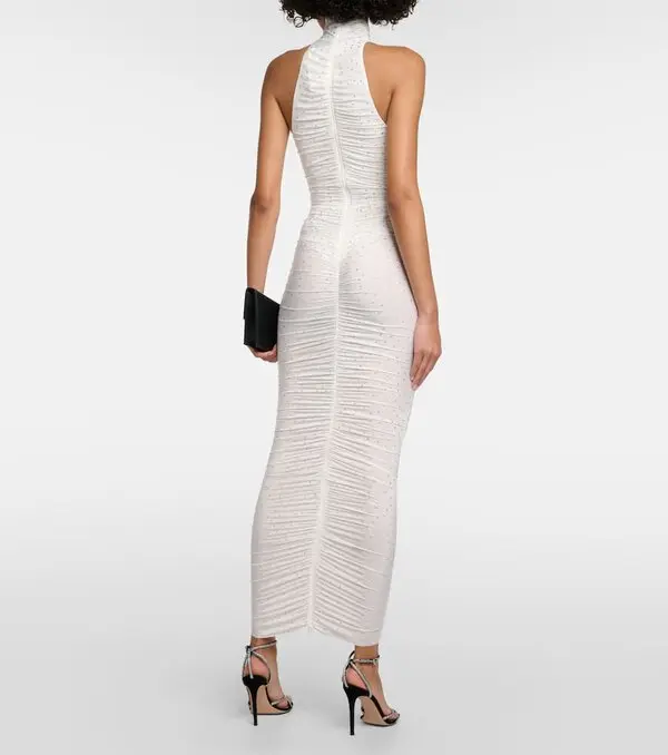 Alex Perry Embellished Ruched Maxi Dress