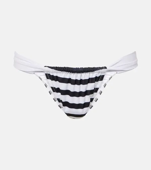 BANANHOT Striped Bikini Bottom - Black