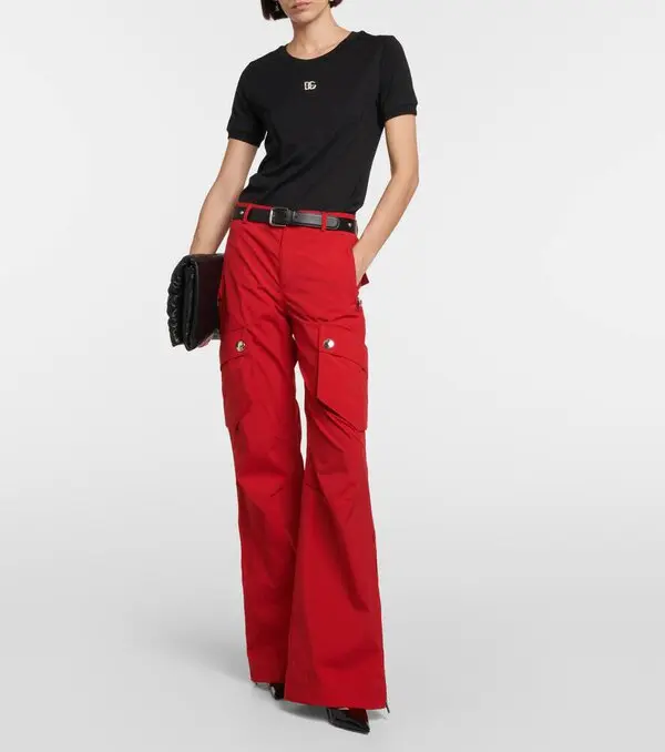 Dolce & Gabbana Embellished Cotton Jersey T-shirt