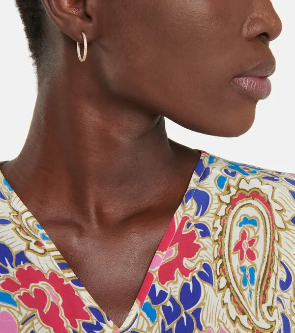 SYDNEY EVAN 14kt Yellow Hoop Earrings With Diamonds