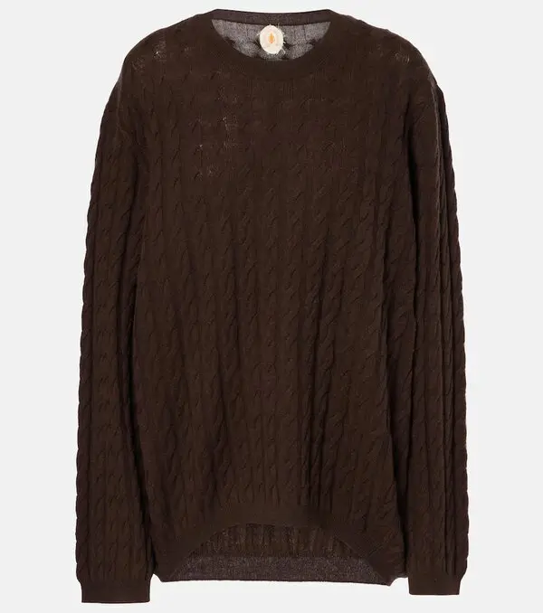 Jardin Des Orangers Wool And Cashmere Crewneck Sweater - Brown