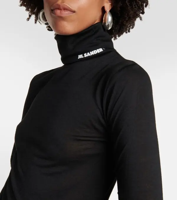 JIL SANDER Logo Detail Turtleneck Sweater