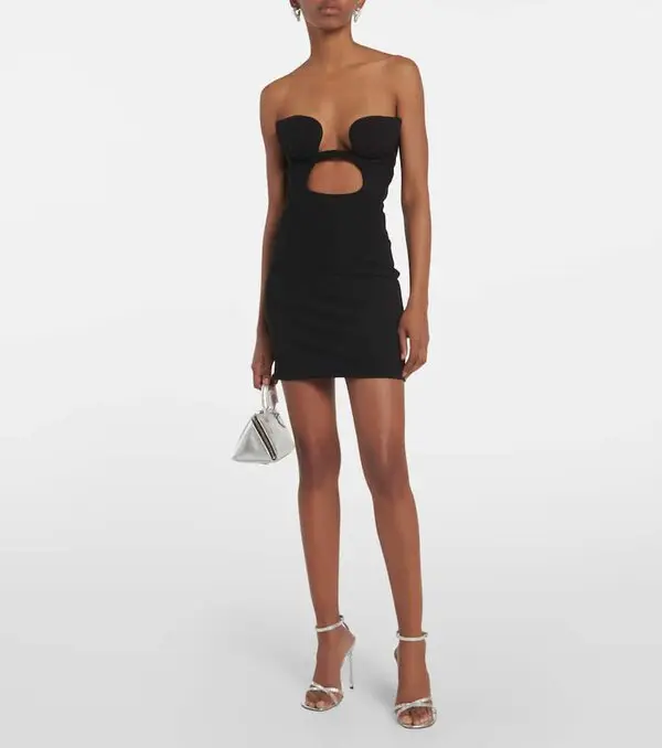 NENSI DOJAKA Cutout Minidress - Black