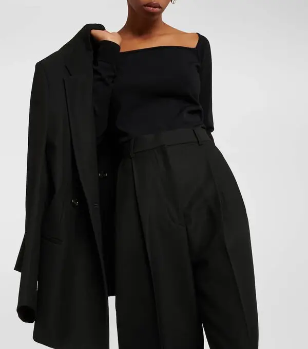 TOTEME High-rise Cropped Straight Pants