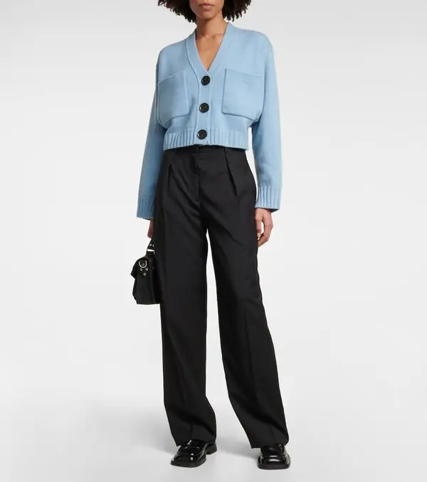 Proenza Schouler Cashmere And Wool Cardigan - Blue