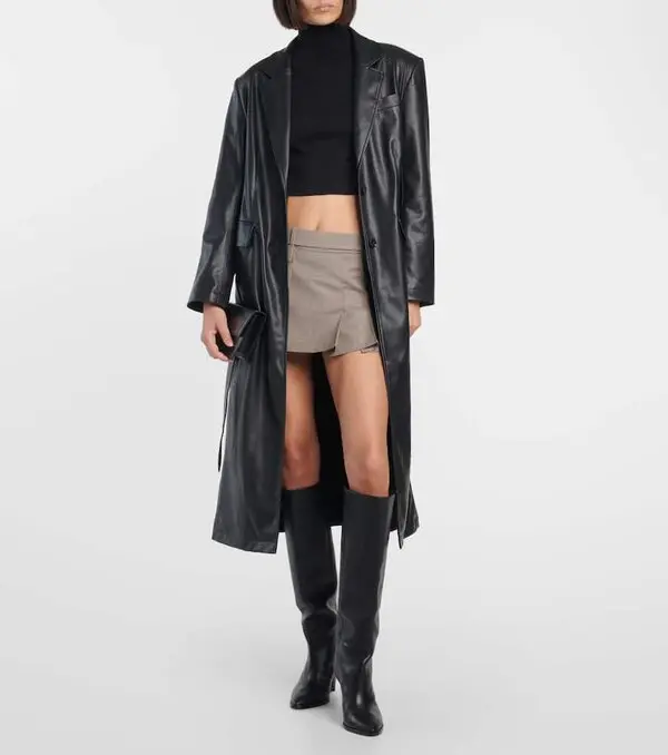 Ag X Emrata Kathryn Cropped Turtleneck Top