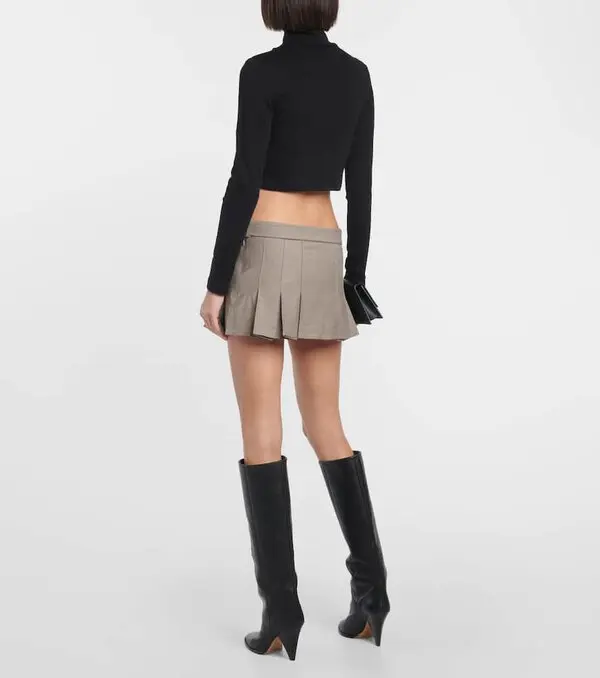 Ag X Emrata Kathryn Cropped Turtleneck Top