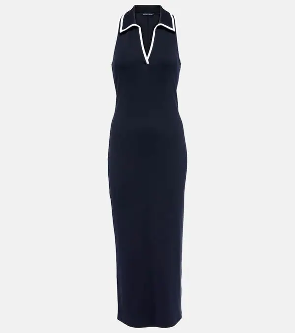 Veronica Beard Darien Cotton-blend Polo Dress - Blue