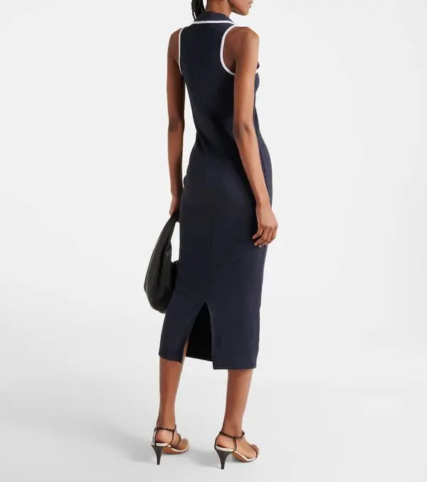 Veronica Beard Darien Cotton-blend Polo Dress - Blue
