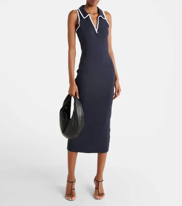Veronica Beard Darien Cotton-blend Polo Dress - Blue