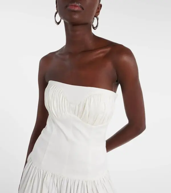 Tove Lauryn Strapless Cotton-blend Midi Dress