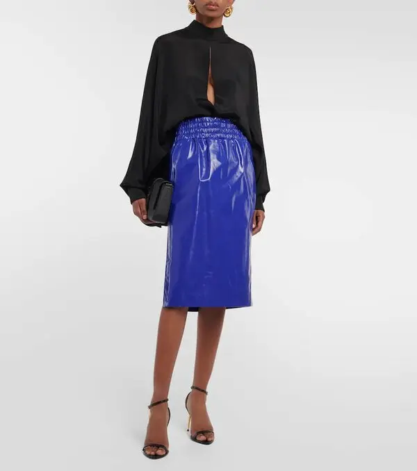 TOM FORD Cutout Silk Crepe Bodysuit
