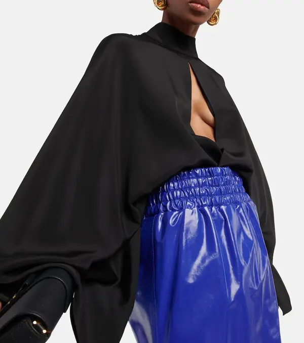 TOM FORD Cutout Silk Crepe Bodysuit