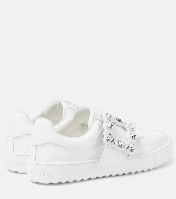 ROGER VIVIER Embellished Leather Sneakers