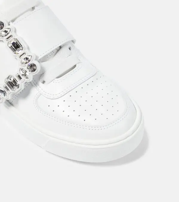 ROGER VIVIER Embellished Leather Sneakers
