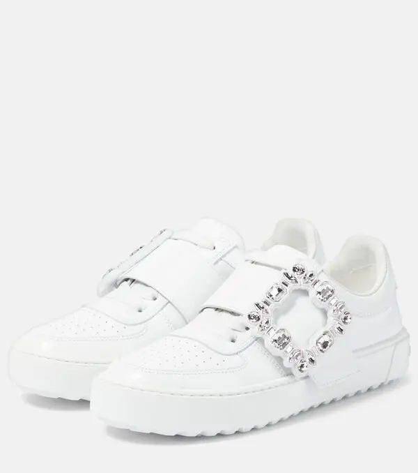 ROGER VIVIER Embellished Leather Sneakers