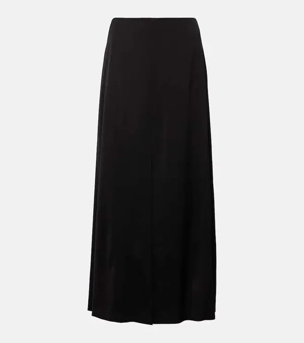 Dries Van Noten Satin Crepe Maxi Skirt