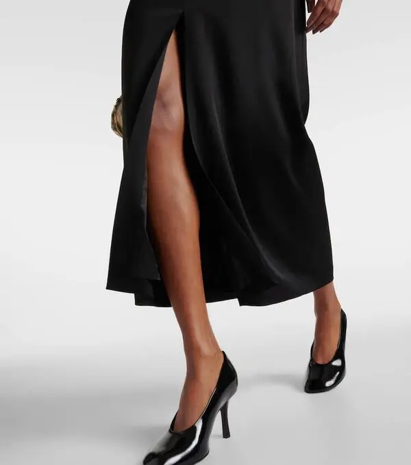 Dries Van Noten Satin Crepe Maxi Skirt