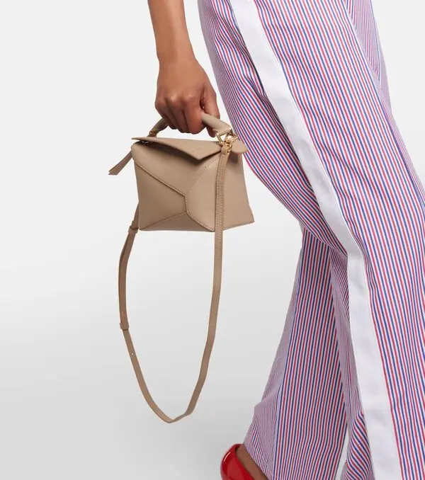 Loewe Puzzle Edge Mini Leather Top-handle Bag - Brown