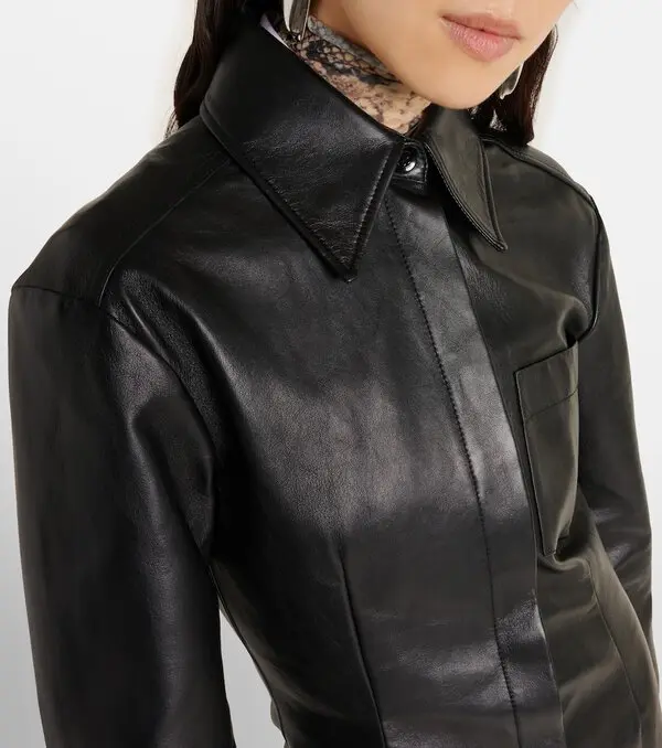 Sportmax Oidio Leather Coat
