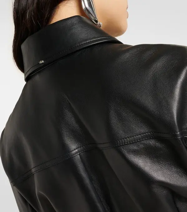 Sportmax Oidio Leather Coat