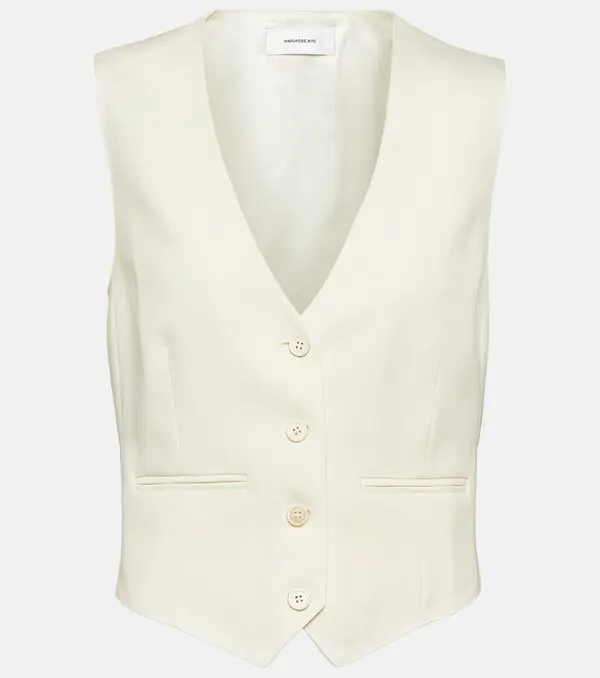 Wardrobe.NYC Cropped Wool Vest