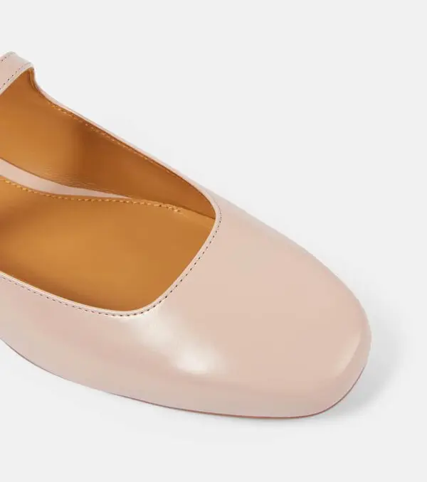TOD'S Polished Leather Mary Jane Flats